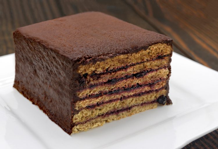 Blackcurrant Rye Cake with Chocolate Balsam Glaze | Food Perestroika